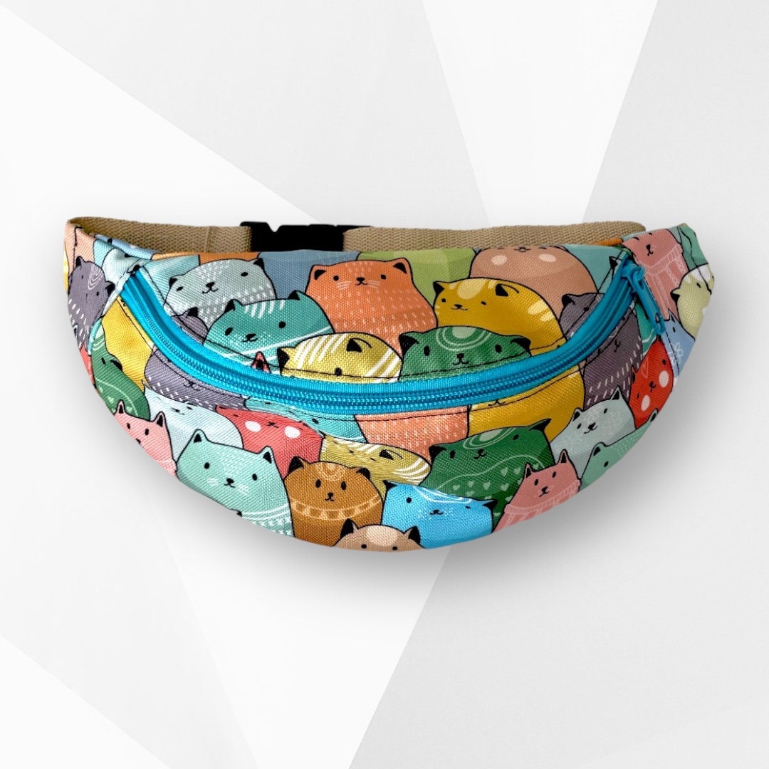 Colorful Kitties Fanny Pack for Kids, Cats Bumbag for Juniors, Cat ...