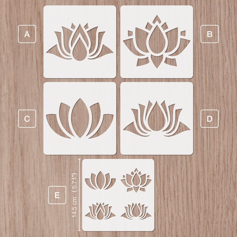 Lotus Stencil - Etsy Australia