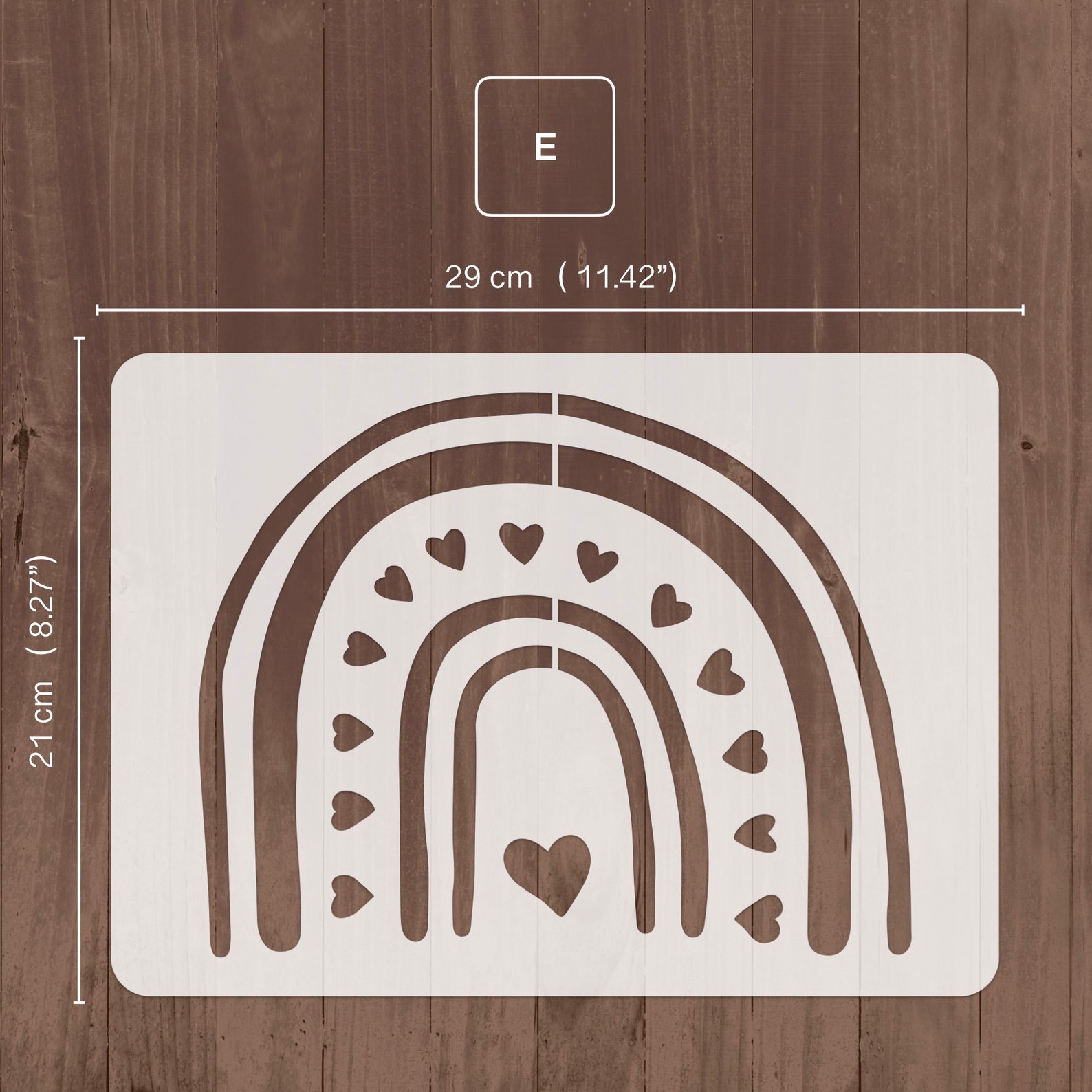 Hand Drawn Rainbow Stencil A4 Size Boho Style - Etsy UK