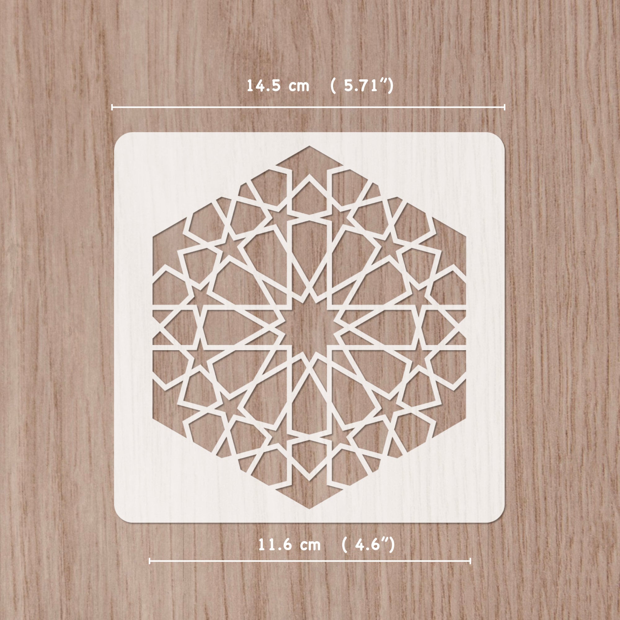 Arabic Pattern Tile Stencil 14.5x 14.5 Cm Geometric Pattern - Etsy