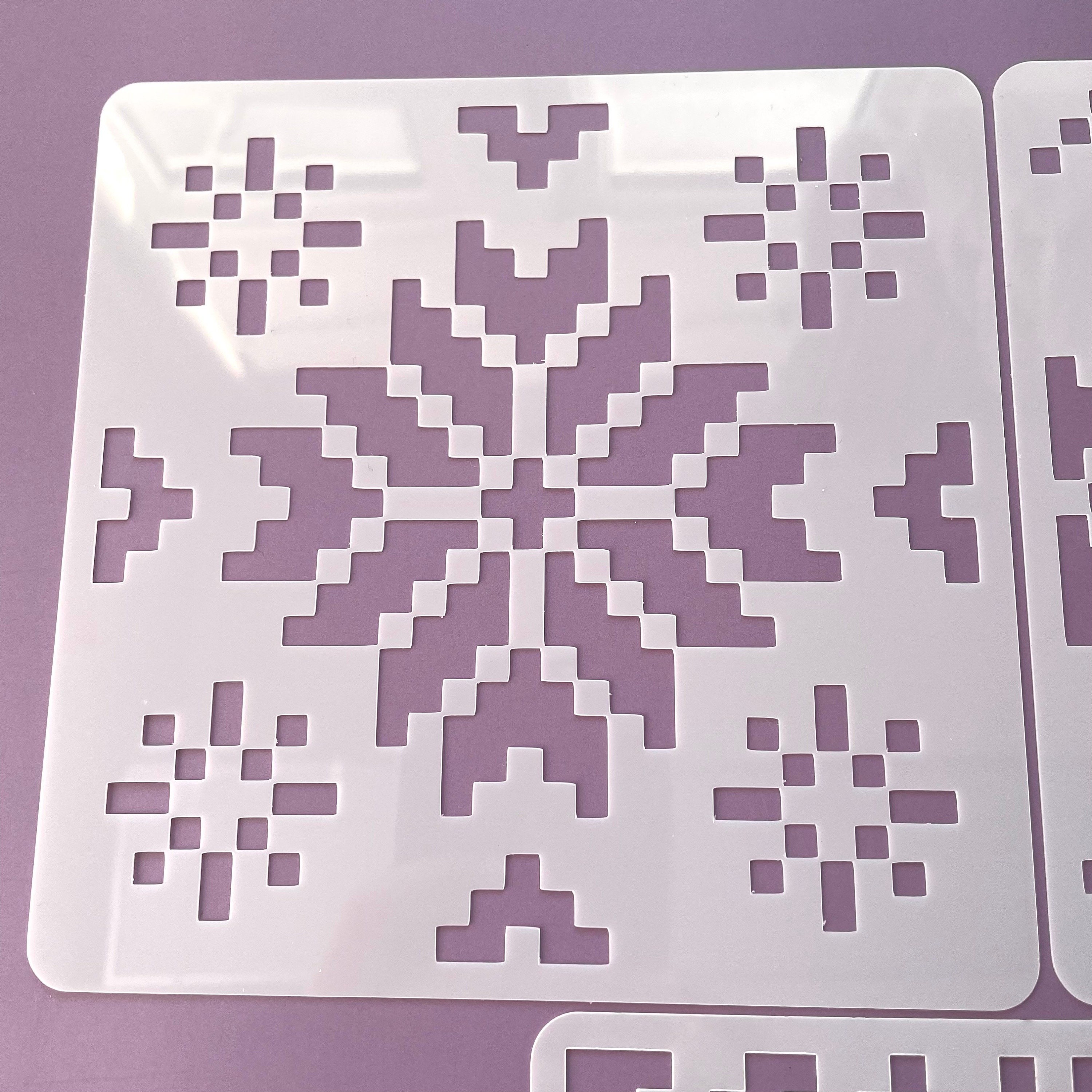 Ukrainian Vyshyvanka Stencil, Folk Tile Ornament, Cross-stitch Pattern ...
