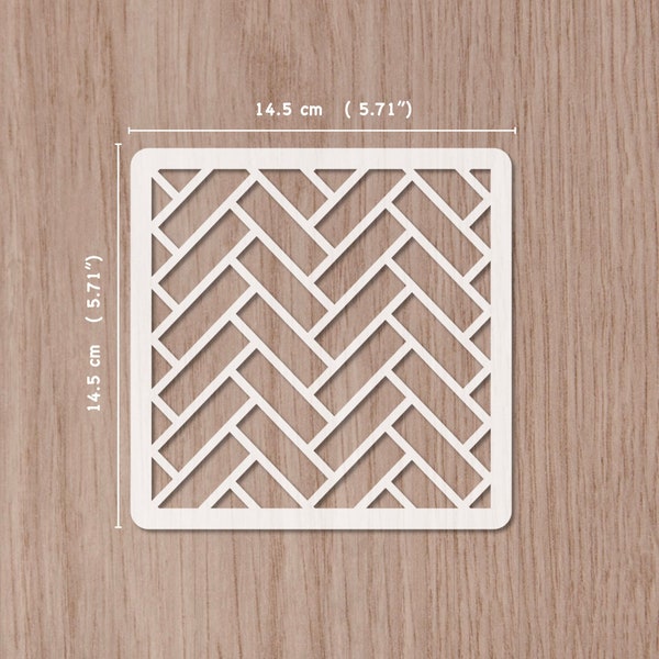 Chevron / Herringbone Brick 3D Stencil Reusable Make Brick Accent Wall ...