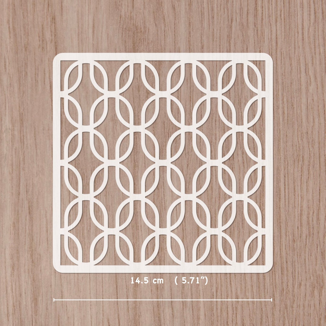 Oval Geometry Pattern Stencil Small Tile 14,5 Cm - Etsy
