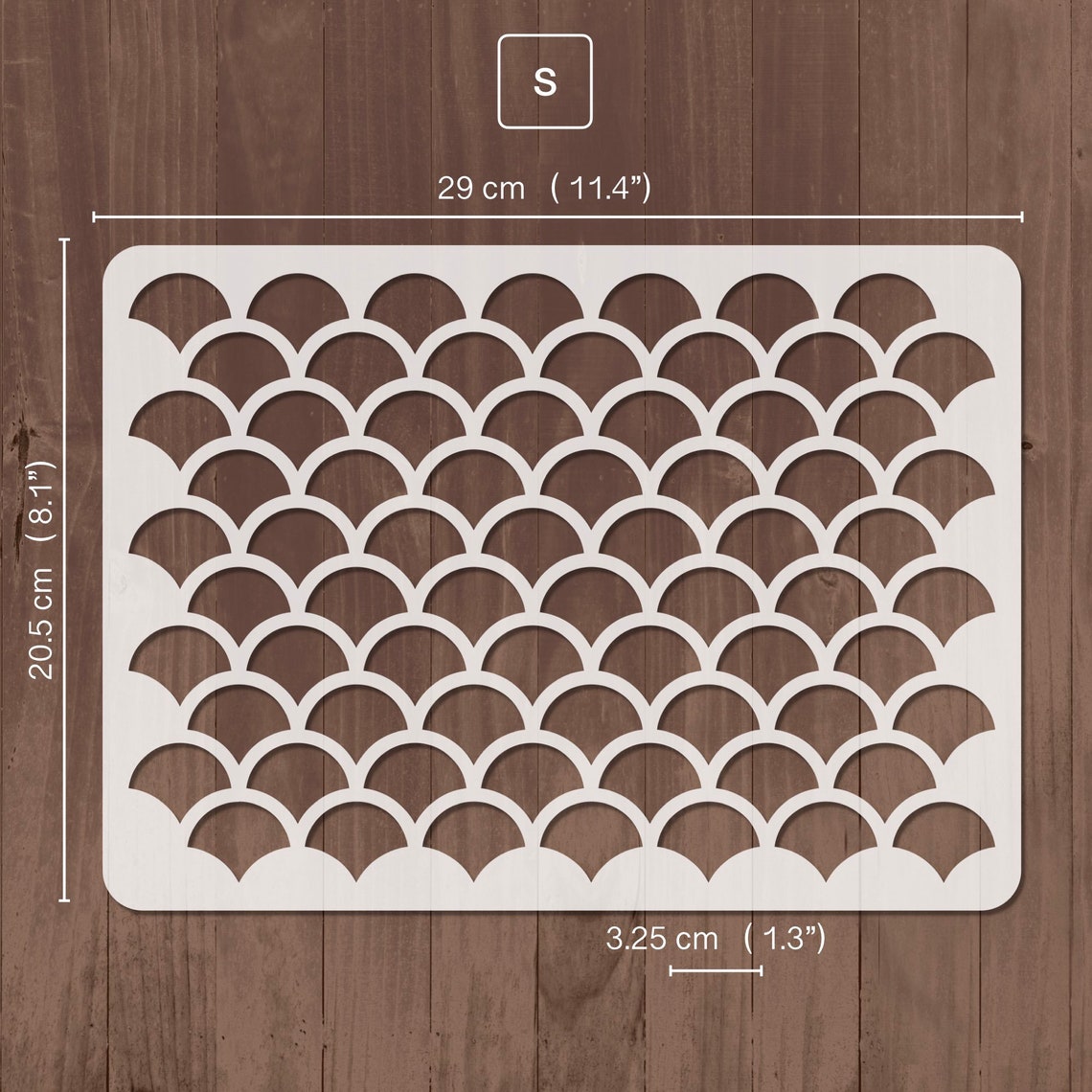 Mermaid Scales Stencil A4 Size Mylar Dragon Scales Fish | Etsy
