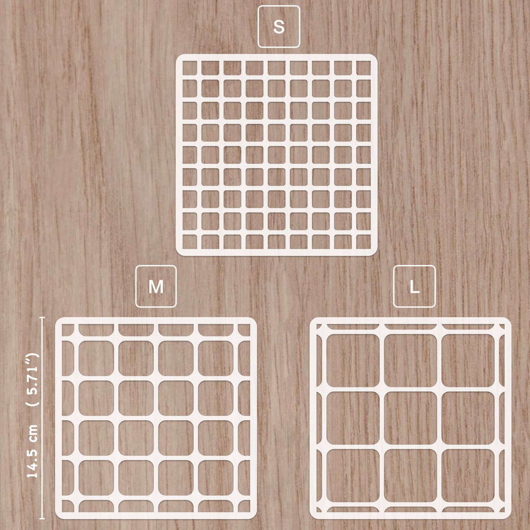 Checkered Pattern Stencil Rounded Corners, Squares Stencil, Filleted ...