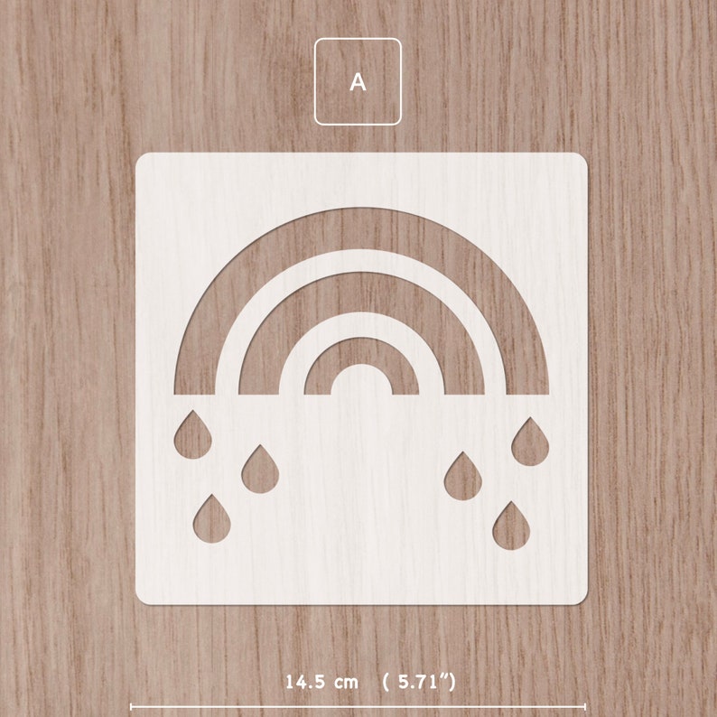 Rainbow Stencil Painting Wall Art Nursery Wall Mylar - Etsy