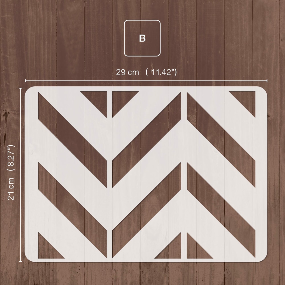 Chevron stencil A4 size wall stencil | Etsy