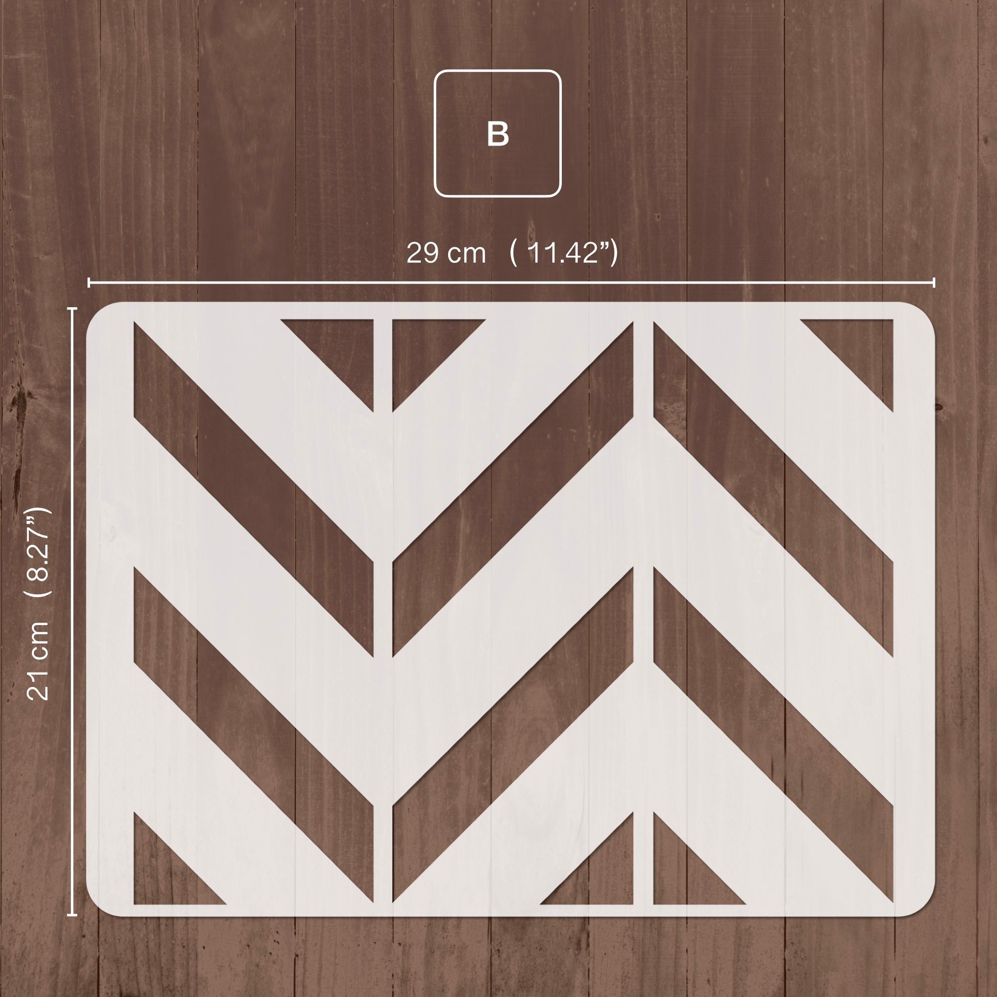 Chevron stencil A4 size wall stencil | Etsy