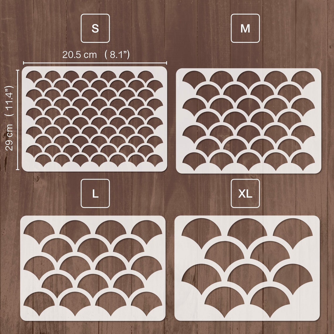 Mermaid Scales Stencil A4 Size Mylar Dragon Scales Fish | Etsy