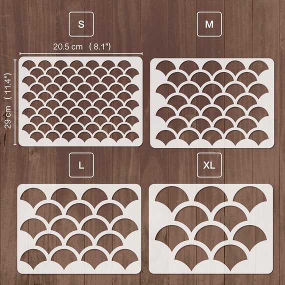 Mermaid Scales Stencil A4 Size Mylar Dragon Scales Fish | Etsy