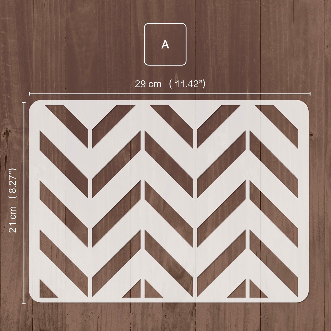 Chevron Stencil A4 Size Wall Stencil - Etsy