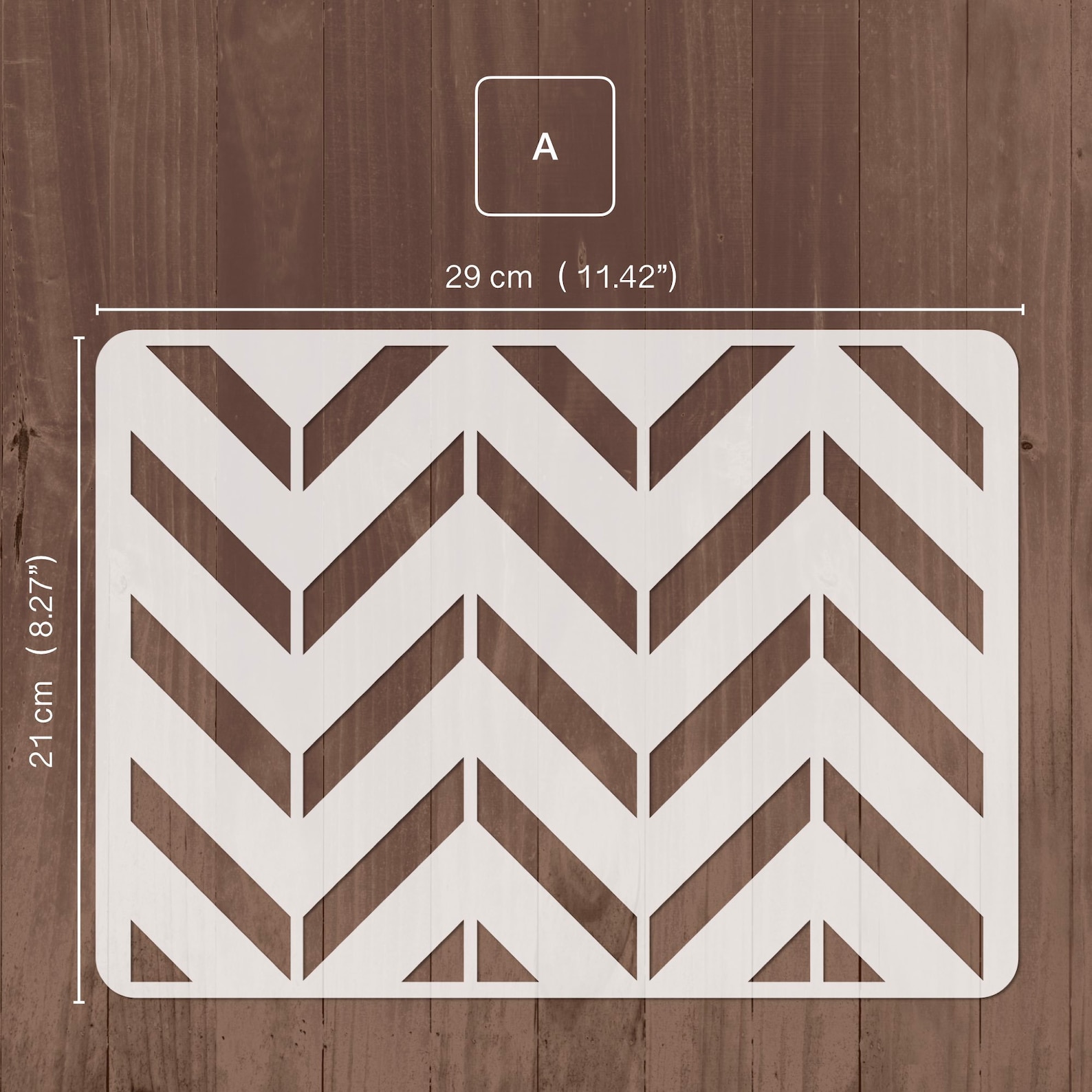 Chevron stencil A4 size wall stencil | Etsy