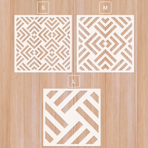 Geometric Tile Stencil Modern Tile Stencils for Painting - Etsy