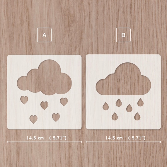 Rainy Cloud Stencil Painting Wall Art Nursery Wall Mylar - Etsy