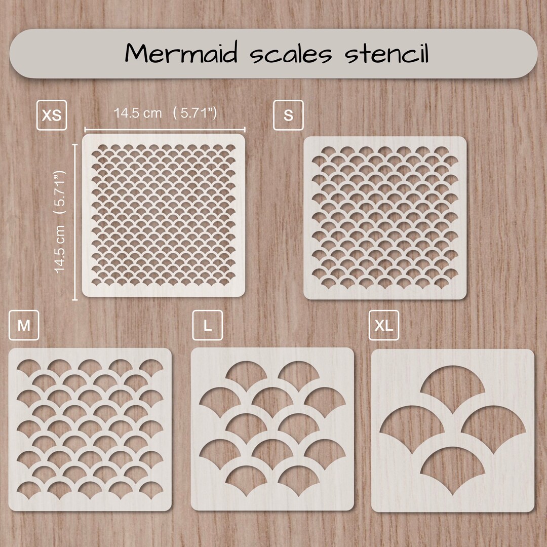 Mermaid Scales Stencil Mylar, Dragon Scales - Etsy