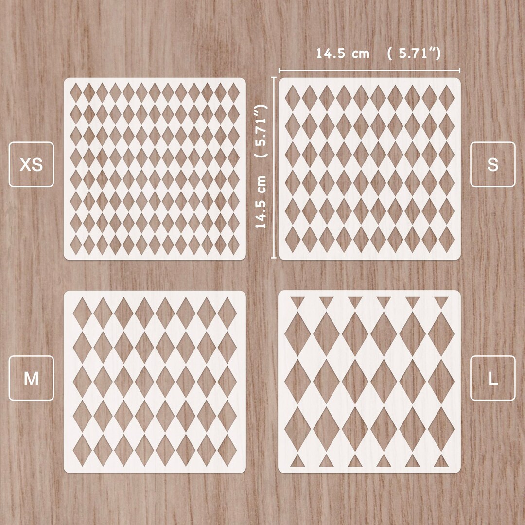 Small Rhombus, Stencil, Geometric Shapes, Simple Shapes Stencil ...