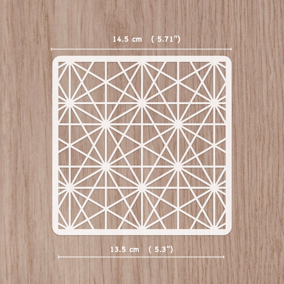 Sacred Geometry Hexagon Pattern Stencil 14.5x 14.5 Cm Geometric Pattern ...