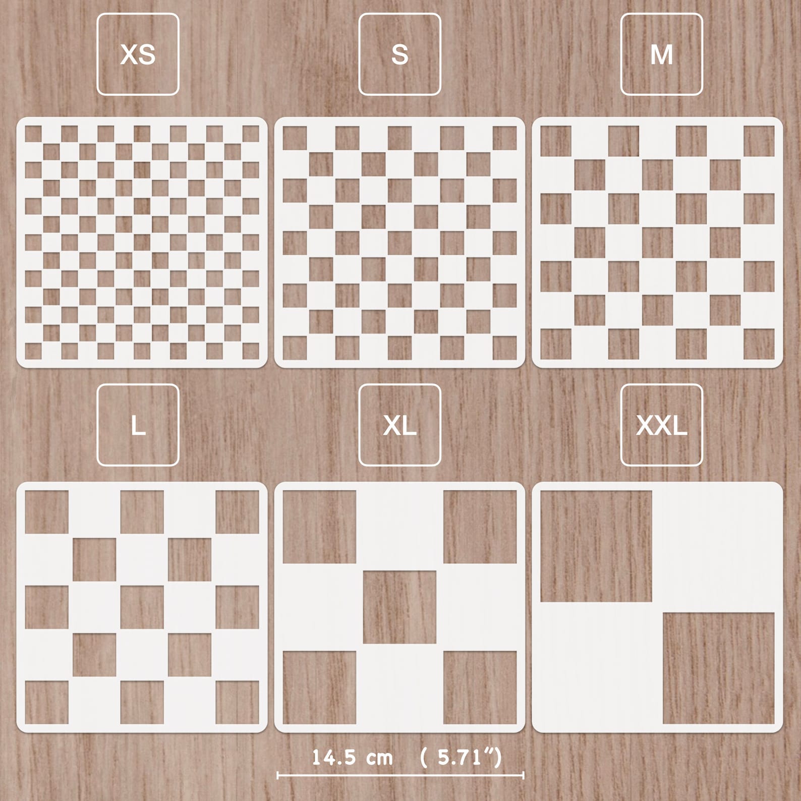 Chess Board Checkers Stencil 14.5 Cm Squares Stencil - Etsy