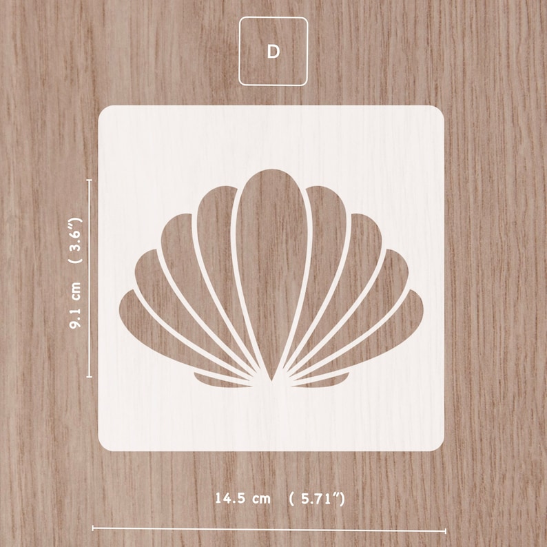 Shell Stencil Marine Decor Craft Stencil Sea Life - Etsy