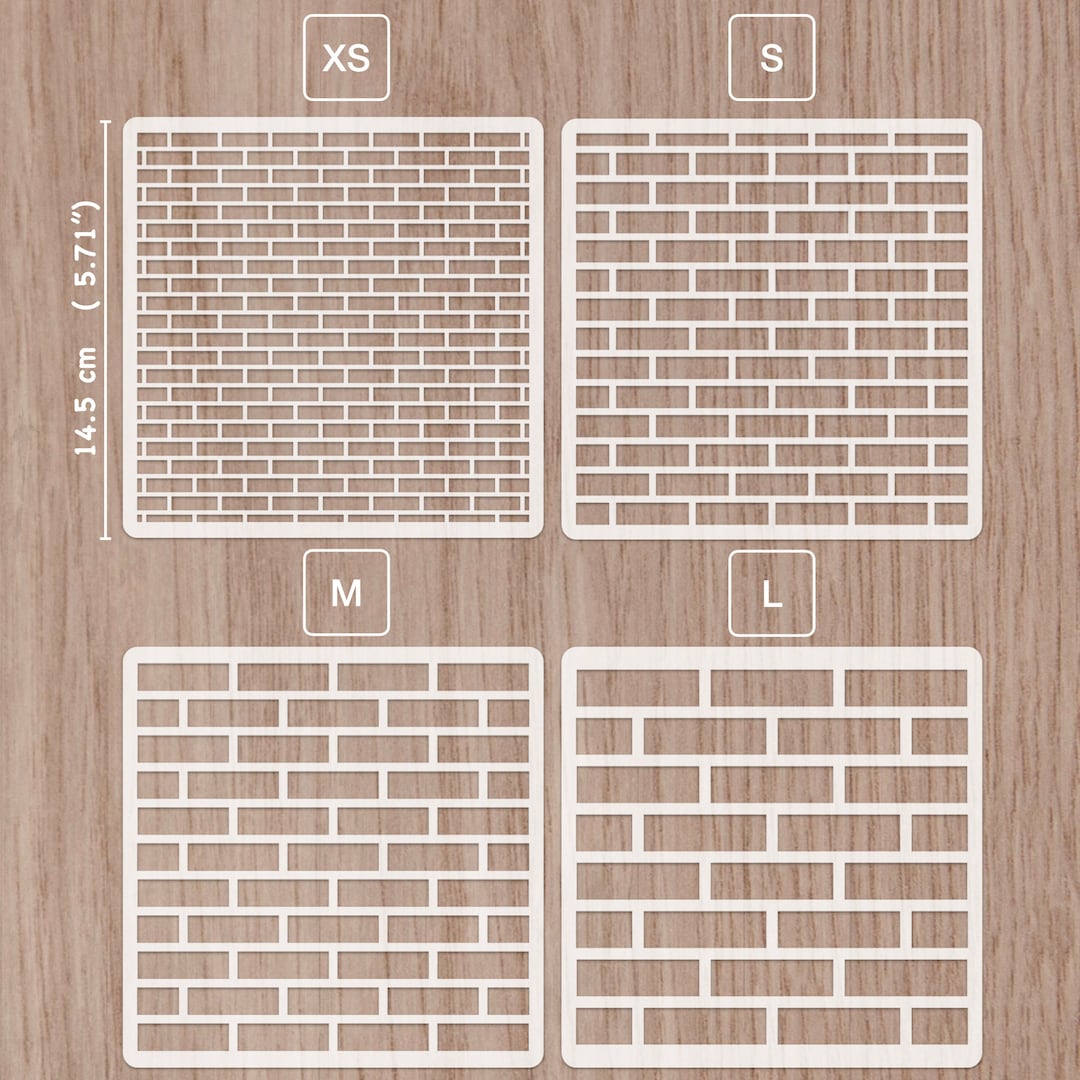 Brick Wall Small Stencil 14.5 Cm Brickwork Brick Pattern - Etsy