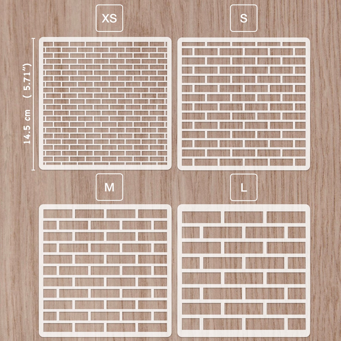Brick Wall Small Stencil 14.5 Cm Brickwork Brick Pattern - Etsy