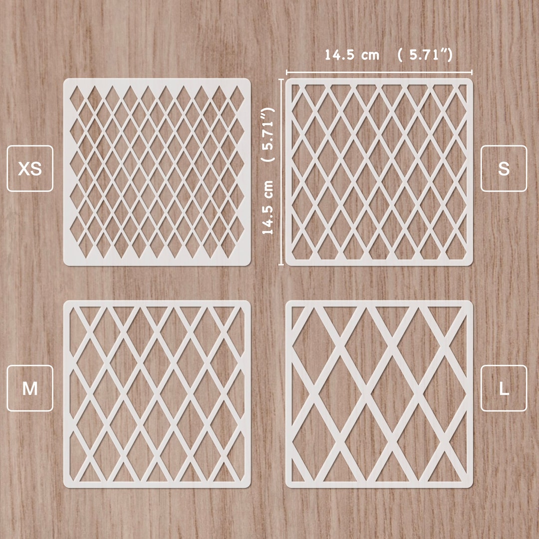 Small Rhombus, Stencil, Geometric Shapes, Simple Shapes Stencil ...