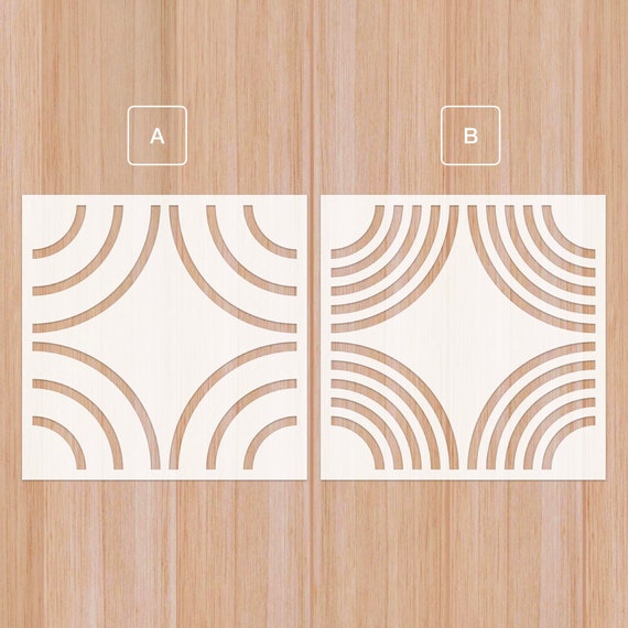 Tile Stencil Geometric Pattern Circle - Etsy