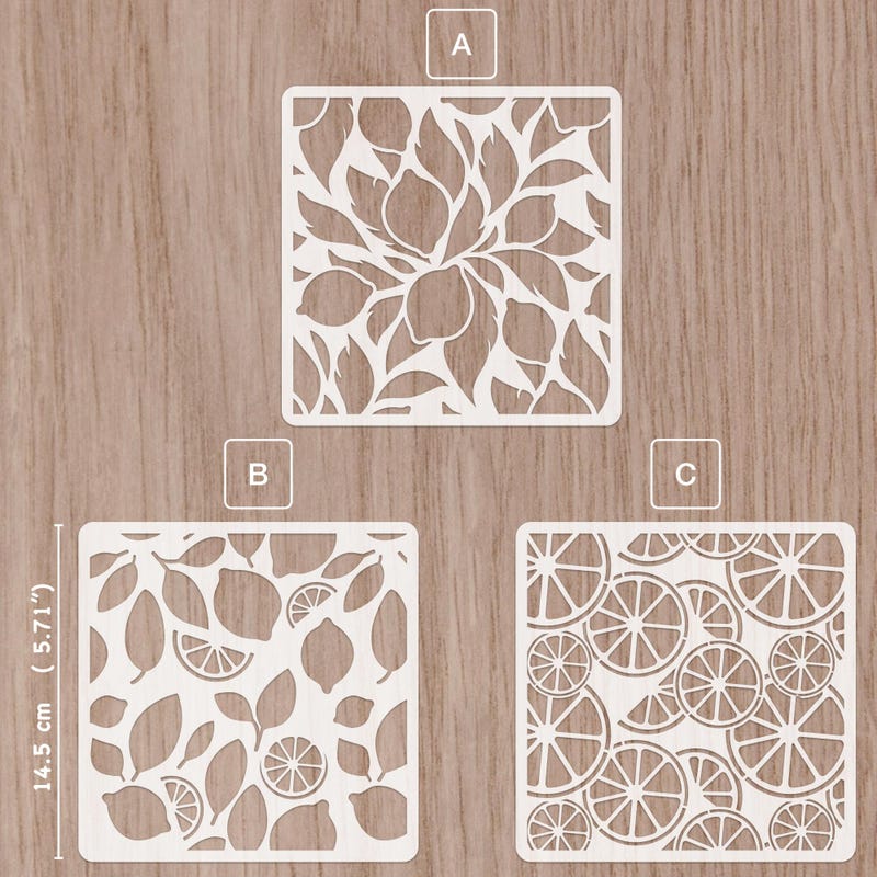 Lemon Citrus Stencils - Etsy UK