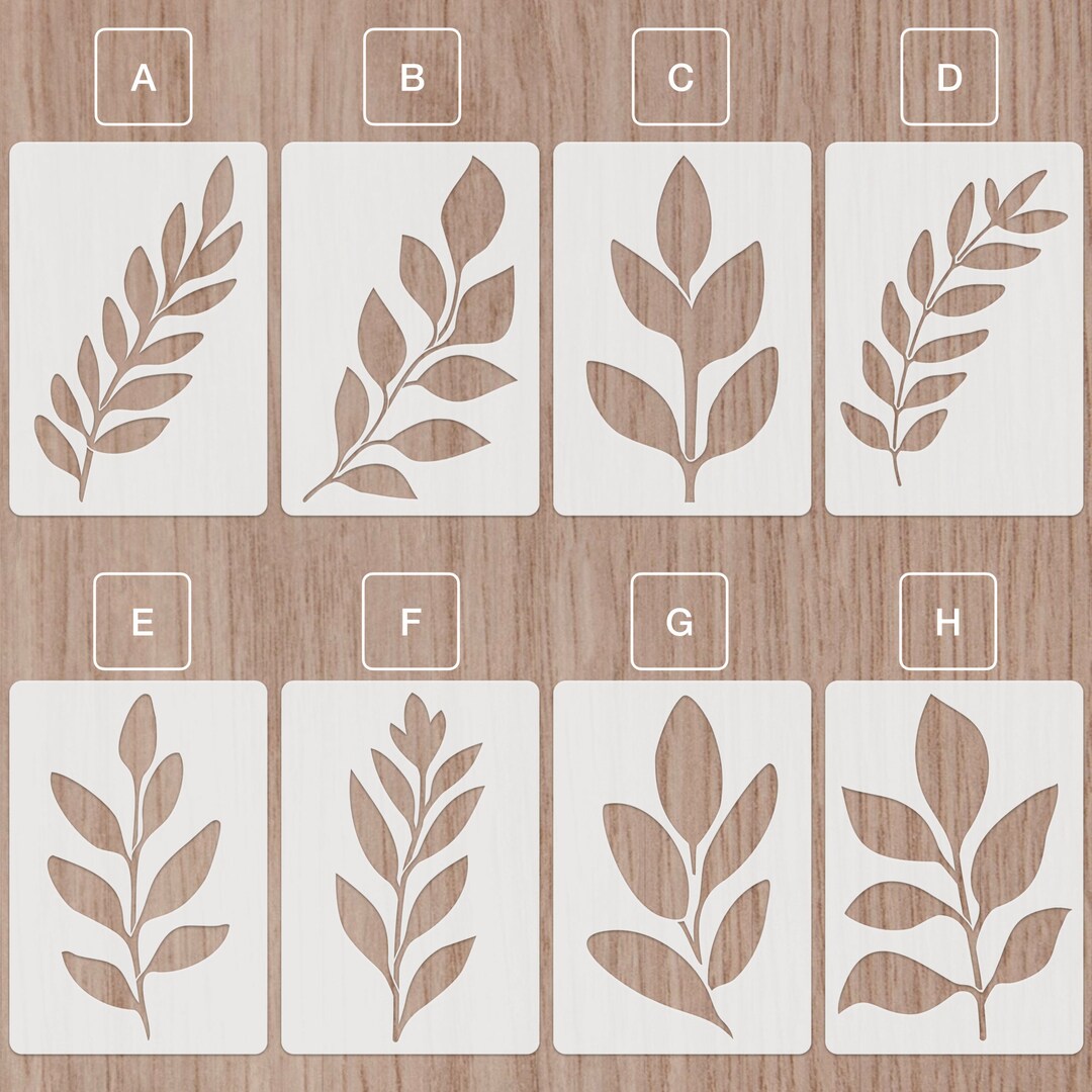 Leaf Stencil A5 Size, Floral Stencil - Etsy