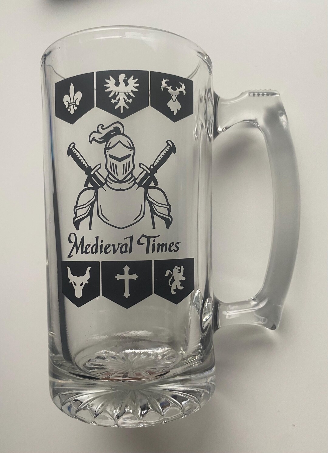 Vintage Medieval Times Beer Stein, Large Glass Chalice - Etsy