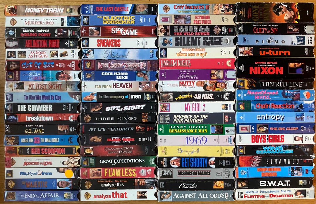 Vintage VHS VCR Video Tapes - 1980’s, 1990’s, & 2000s! - Etsy