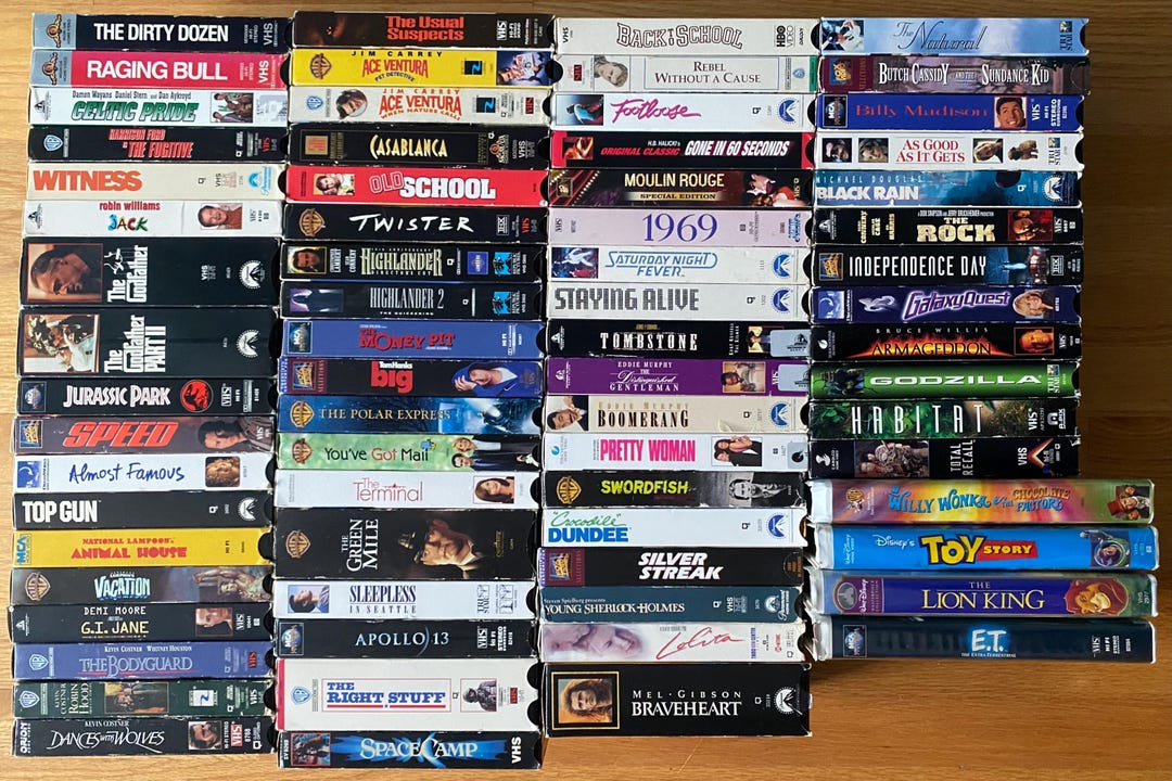 Vintage VHS VCR Video Tapes 1980s, 1990s, & 2000s - Etsy