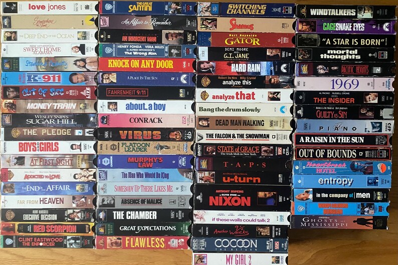 Vintage VHS VCR Video Tapes - 1980’s, 1990’s, & 2000s! - Etsy