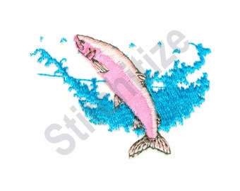 Salmon embroidery | Etsy