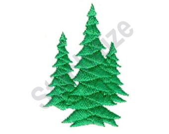Pine Trees Machine Embroidery Design | Etsy