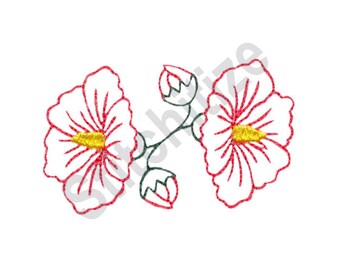 Hibiscus embroidery | Etsy