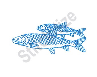 Fish embroidery | Etsy