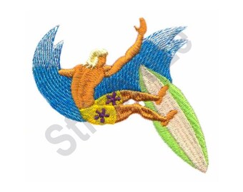 Two Surfboards Machine Applique Embroidery Design Surboard