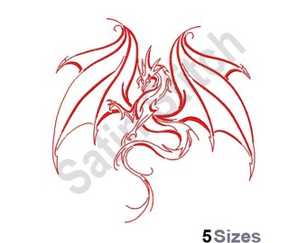 Dragon embroidery | Etsy