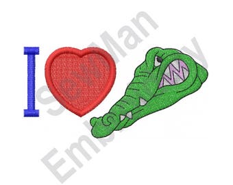 Peace Love and Gators Embroidery Design Applique