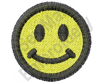 Applique Smiley Face Machine Embroidery Design