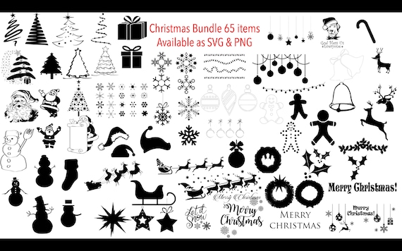 Christmas SVG Bundle PNG Winter SVG Merry Christmas Svg | Etsy