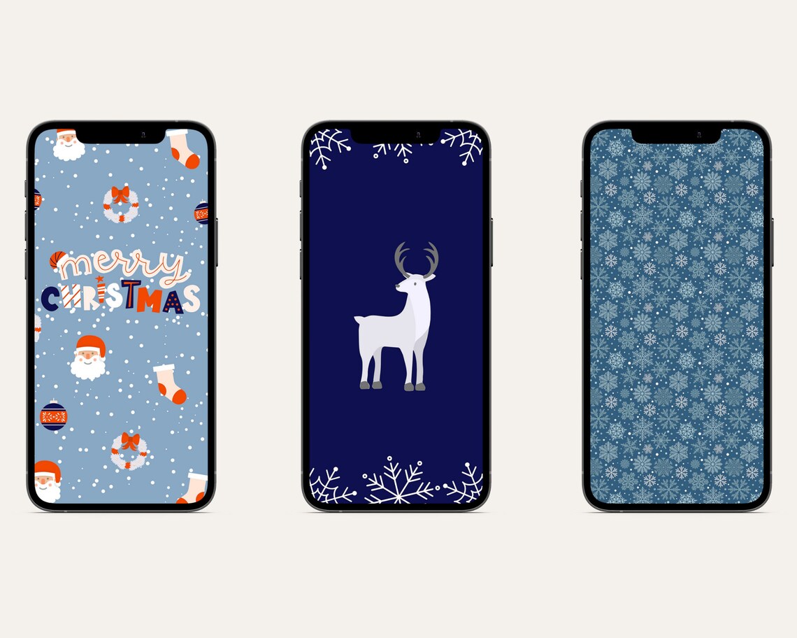 Winter Phone Wallpaper Lock Screen Background Screensaver Blue iPhone ...