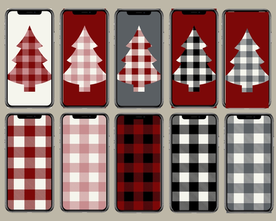 Buffalo Plaid Christmas Winter Wallpaper Phone Background Screensaver ...