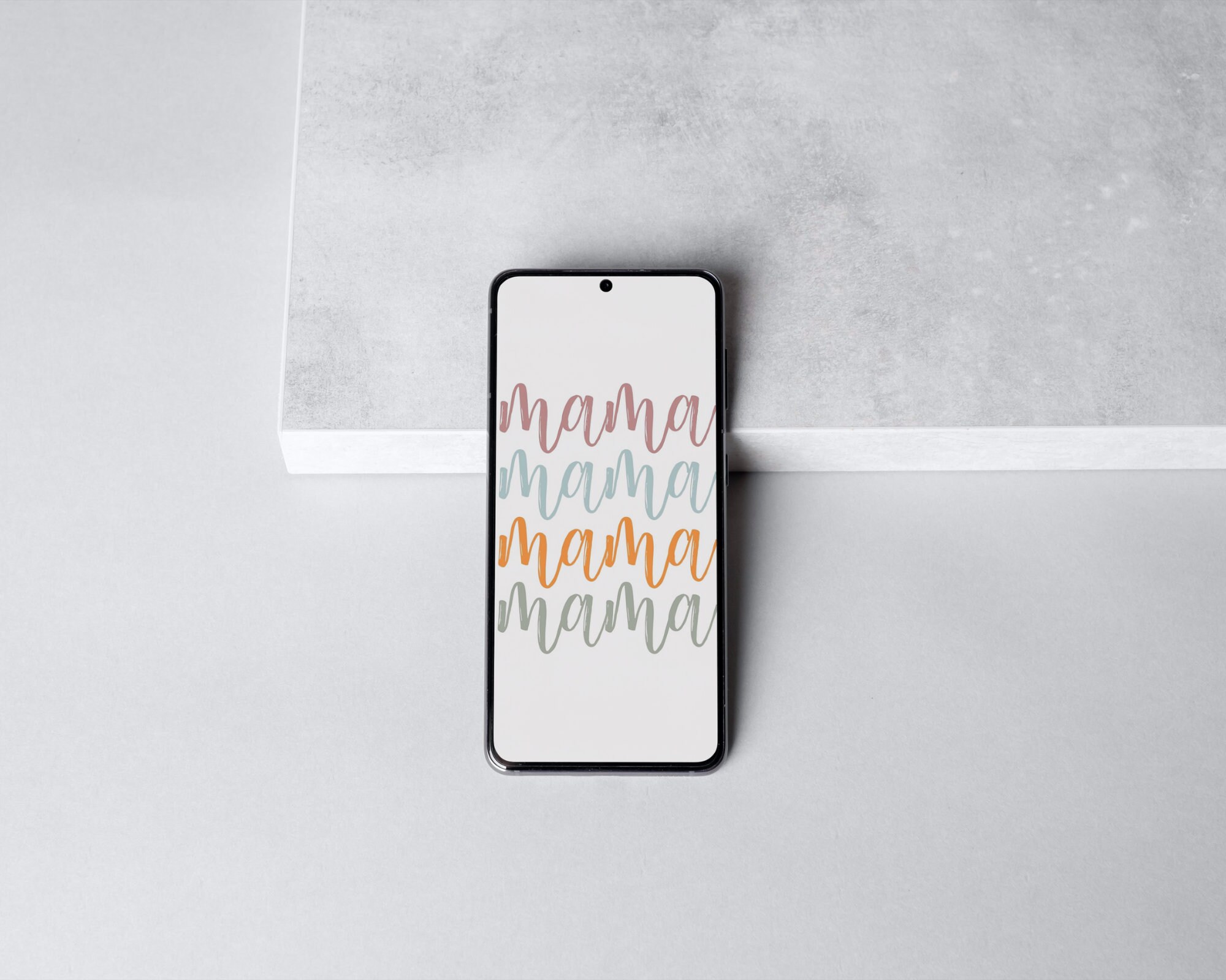 Mama Phone Wallpaper Boy Mom Girl Mom Boho Muted Colors - Etsy