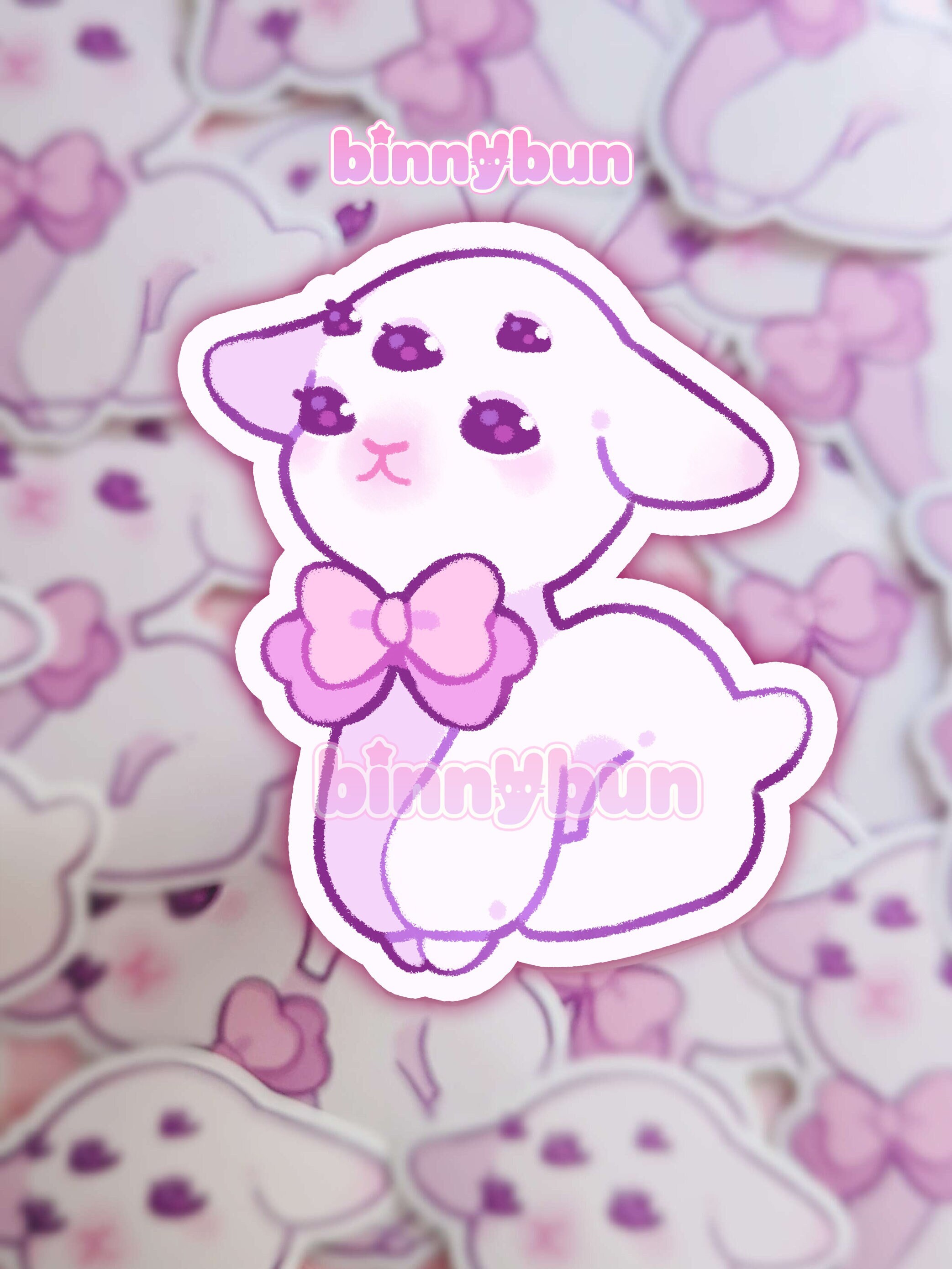 Multi-eyed Lamb Sticker Creepy Cute Pastel Stationary - Etsy