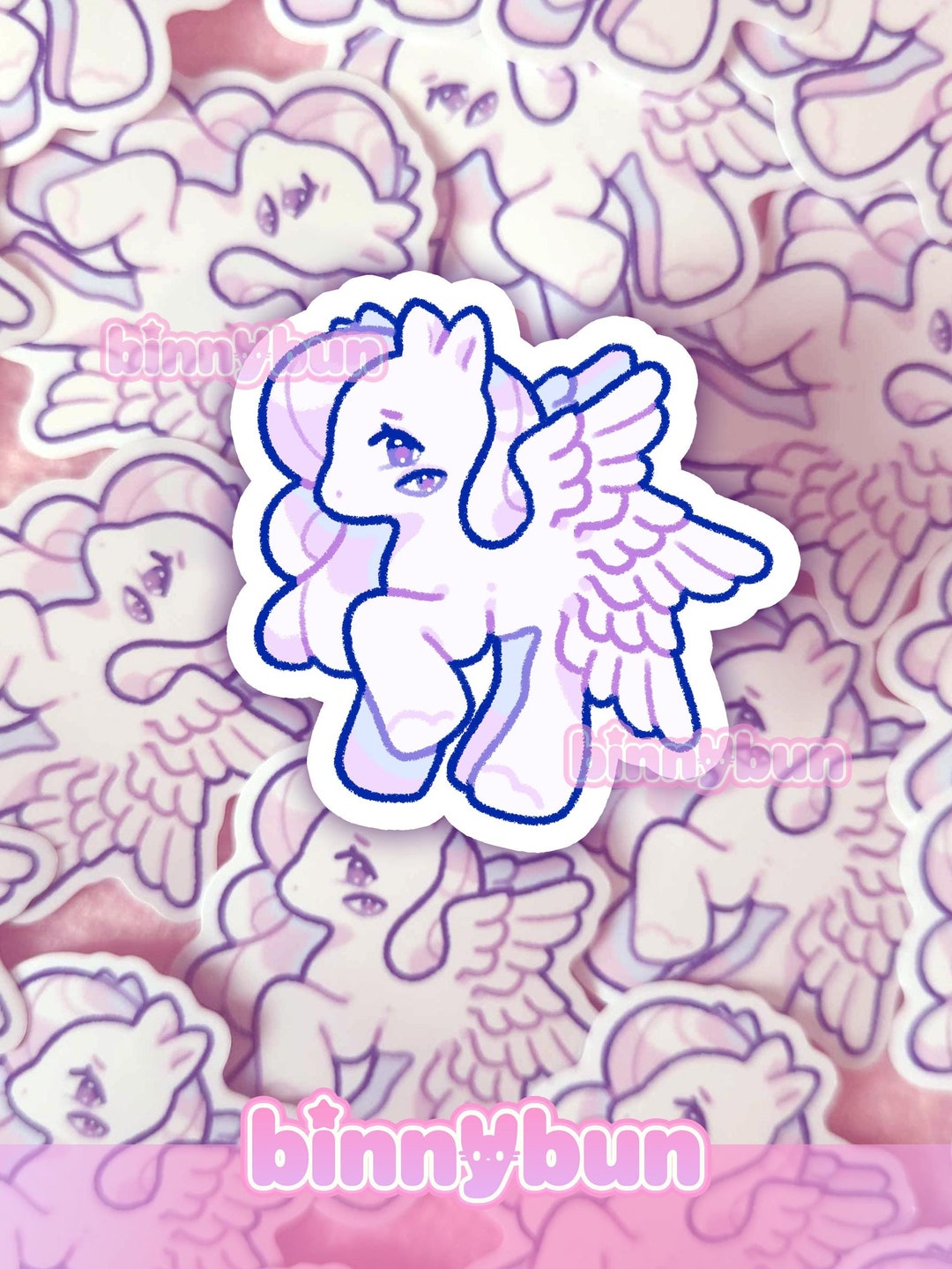 Biblically Accurate Pony | Creepy Cute Stationary | Waterproof Vinyl Horse Sticker - Etsy