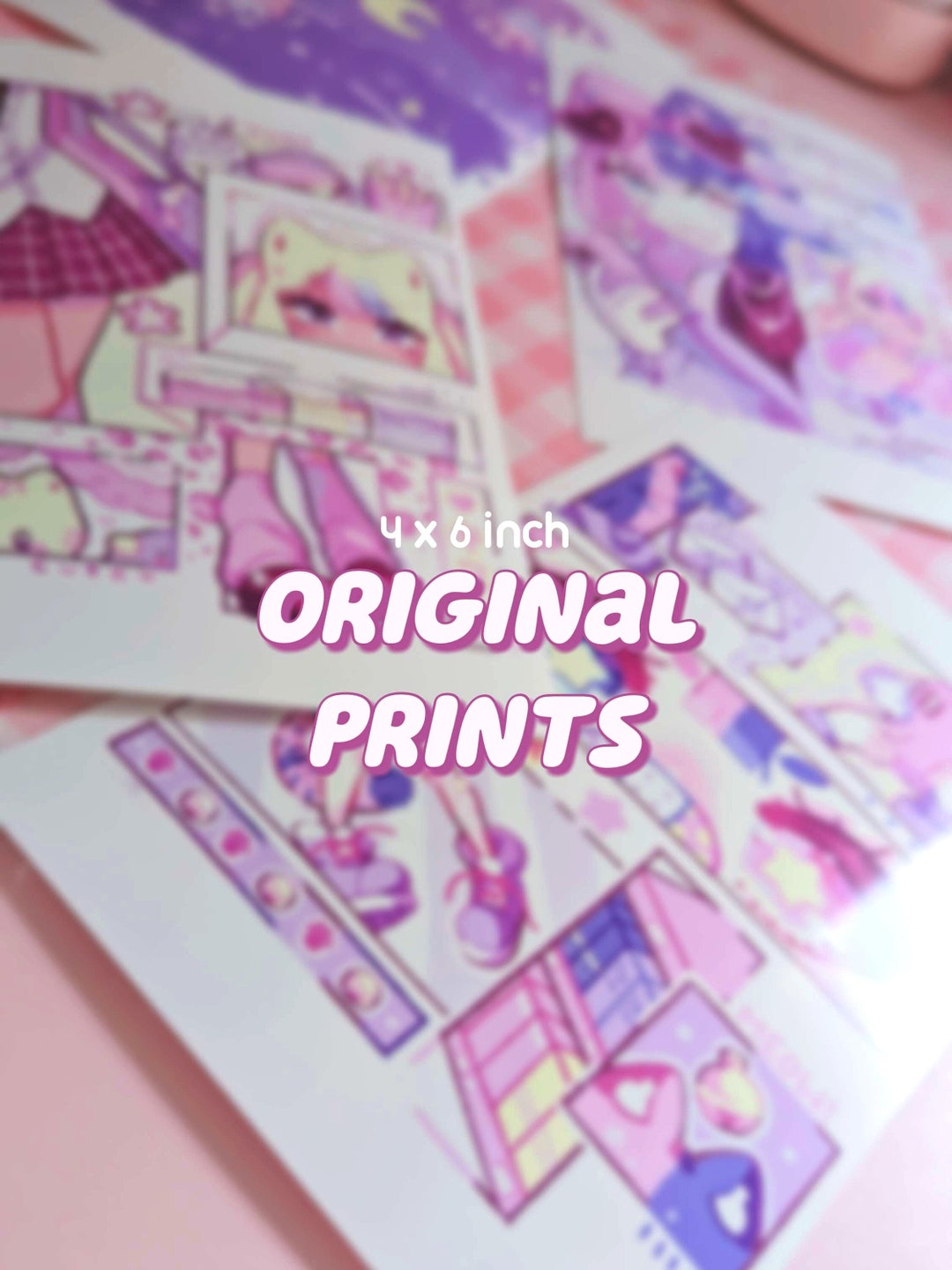 Binnybun Original Prints | Cute Art Prints | Pastel Aesthetic 4x6in Artwork - Etsy