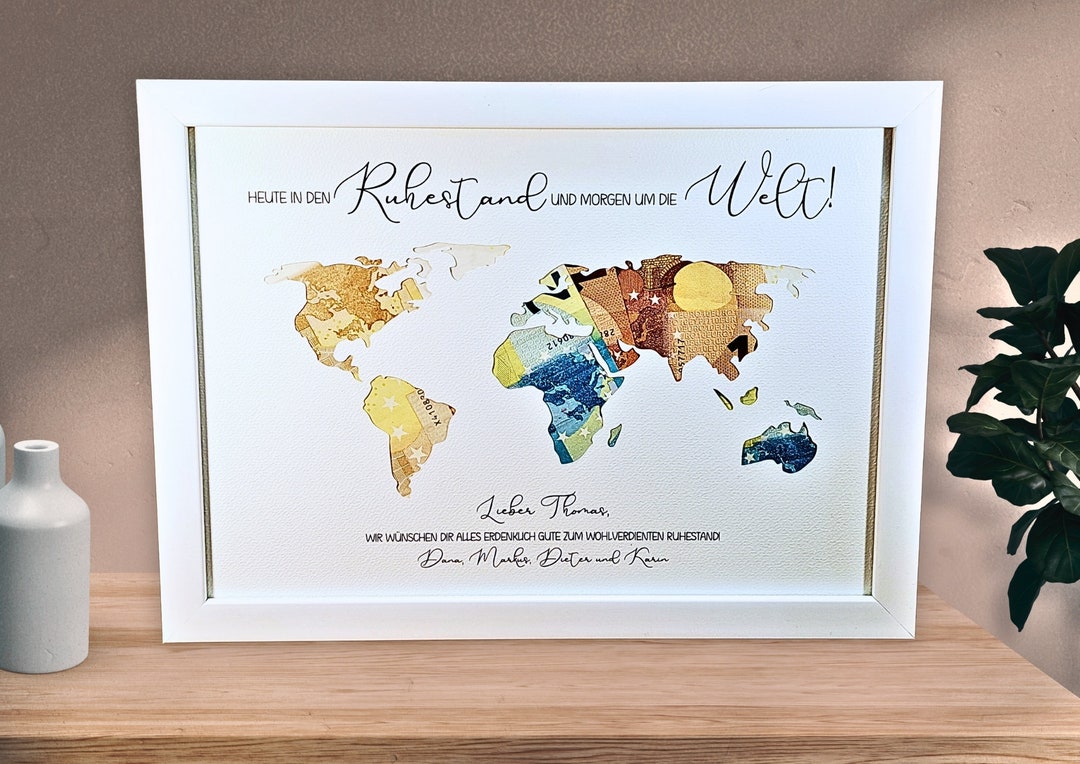 Money Gift Personalized Retirement Gift Woman Pension Farewell Gift Man ...