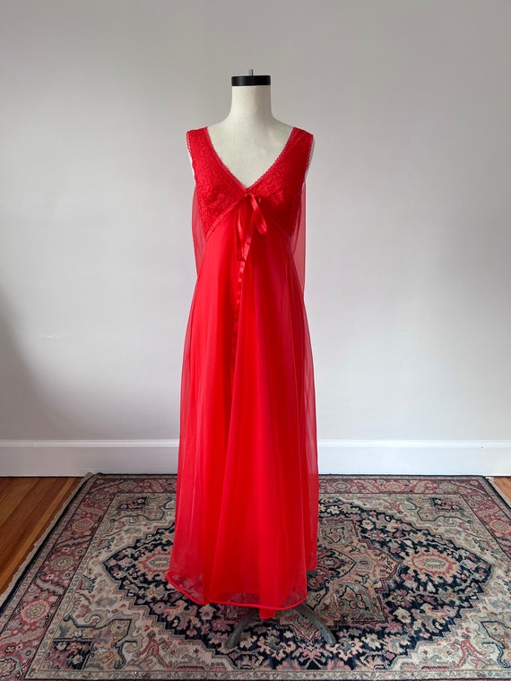 Carmine 60s layered maxi slip - Gem